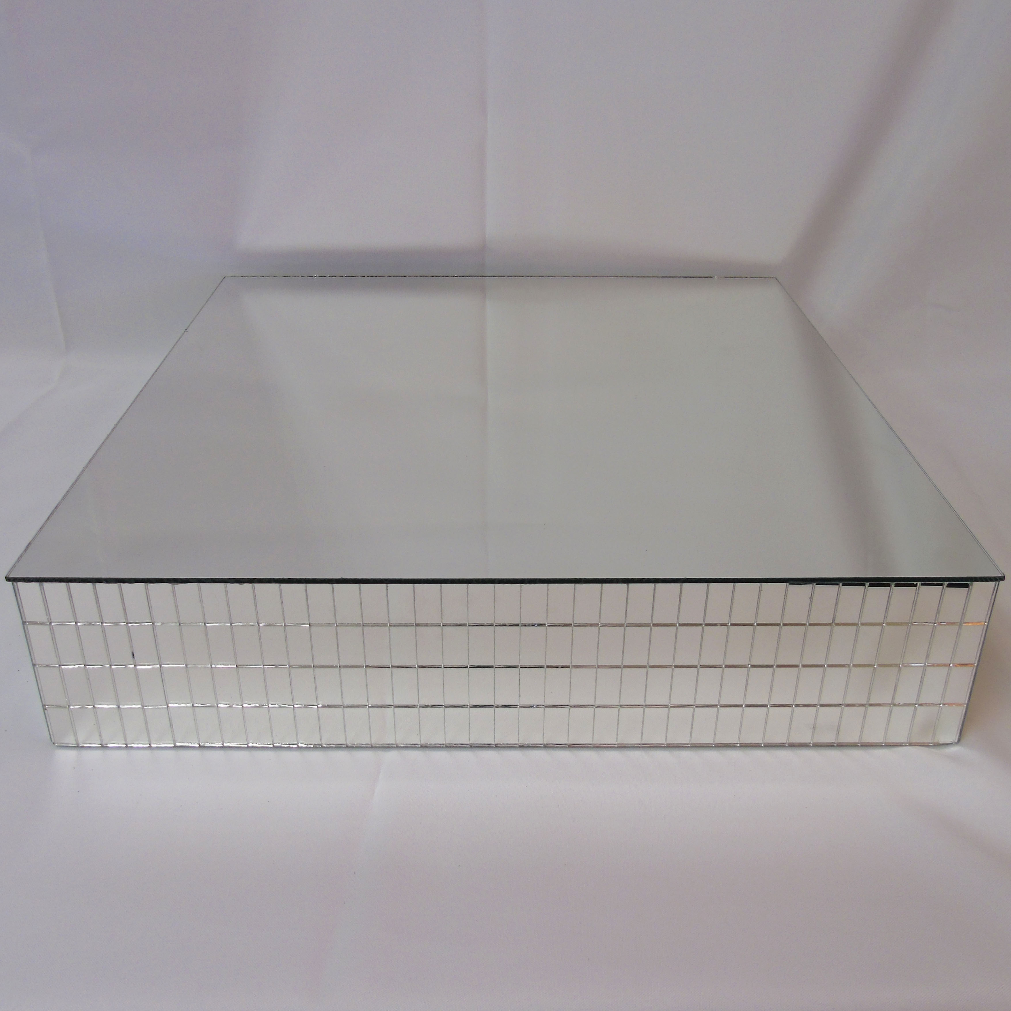 Square Mirrored Cake Pedestal - American Party RentalAmerican Party Rental